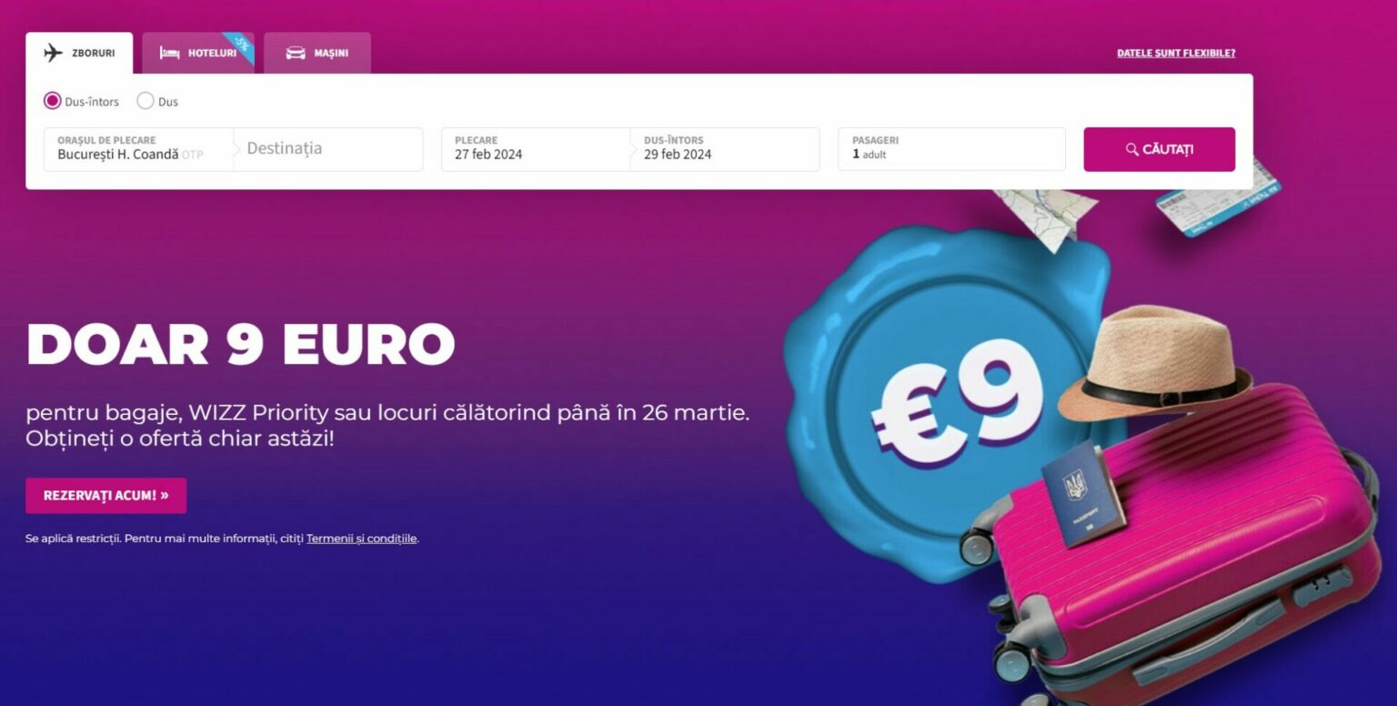 Wizz Air Anunță Ofertă Specială: Bagaj de Cală, WIZZ Priority și ...
